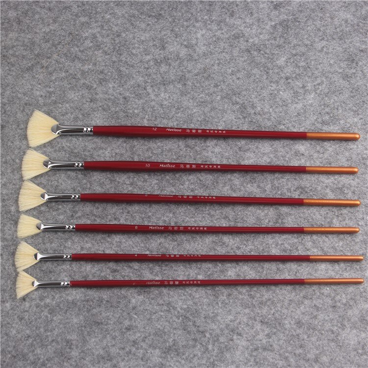 6pcs/set red rod hanging silver tail pig bristle f... – Vicedeal