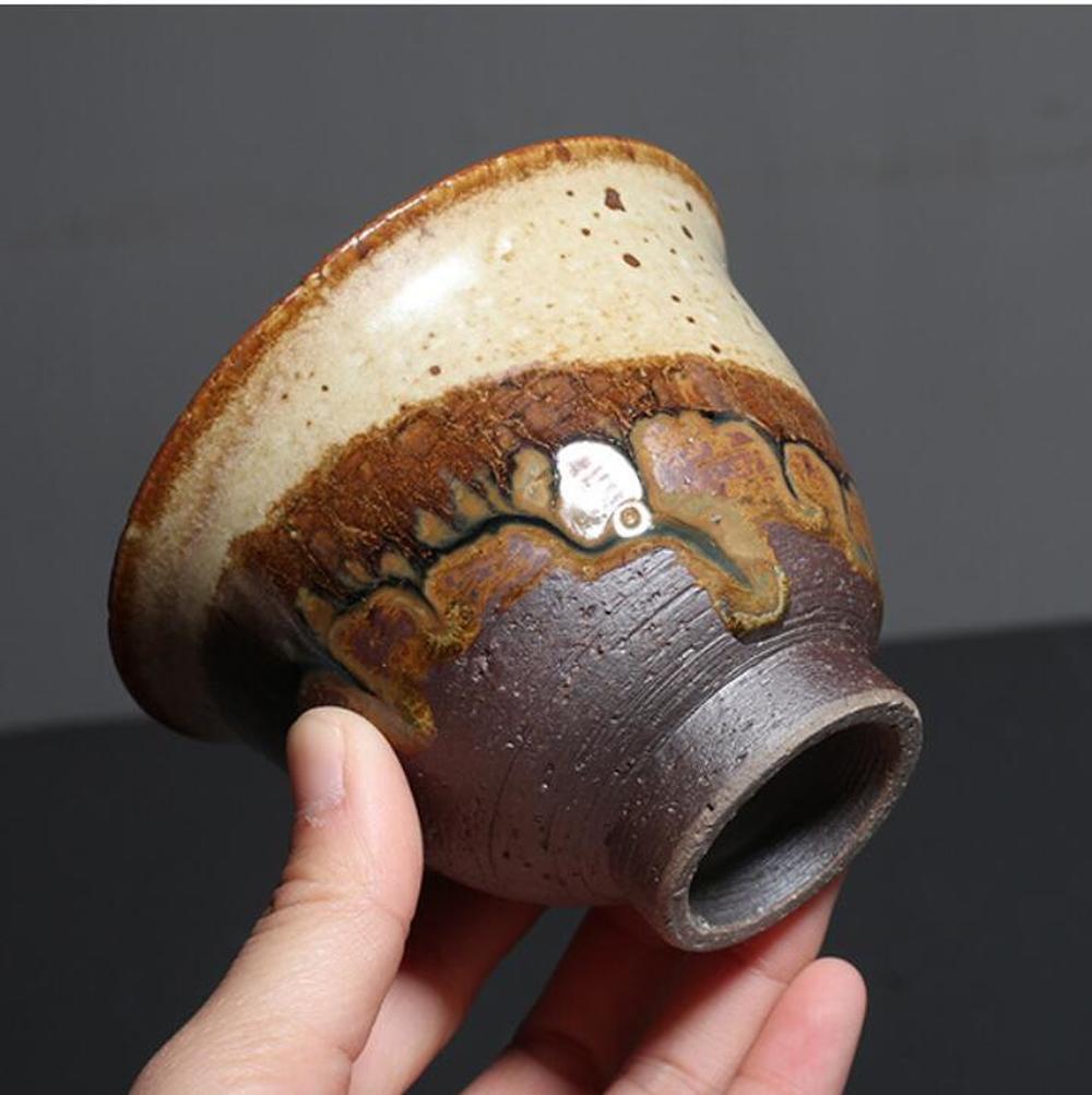 Retro Coarse Pottery Kiln Gaiwan Japanese Style Ku... – Grandado