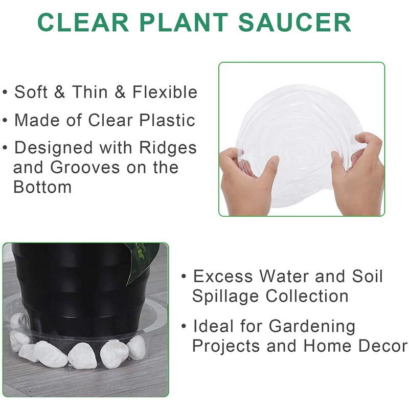 Duurzaam Plant Druipen Pad Schotel Clear Plastic S... – Grandado