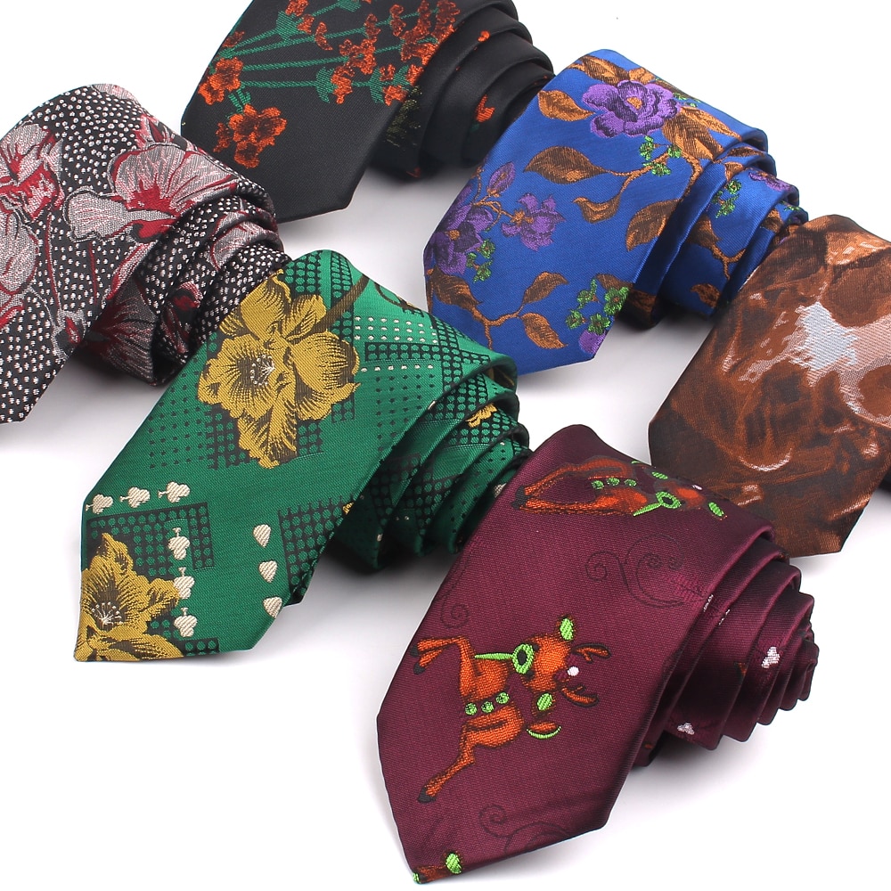 Floral Tie For Men Women Polyester Neck Tie Classi... – Vicedeal
