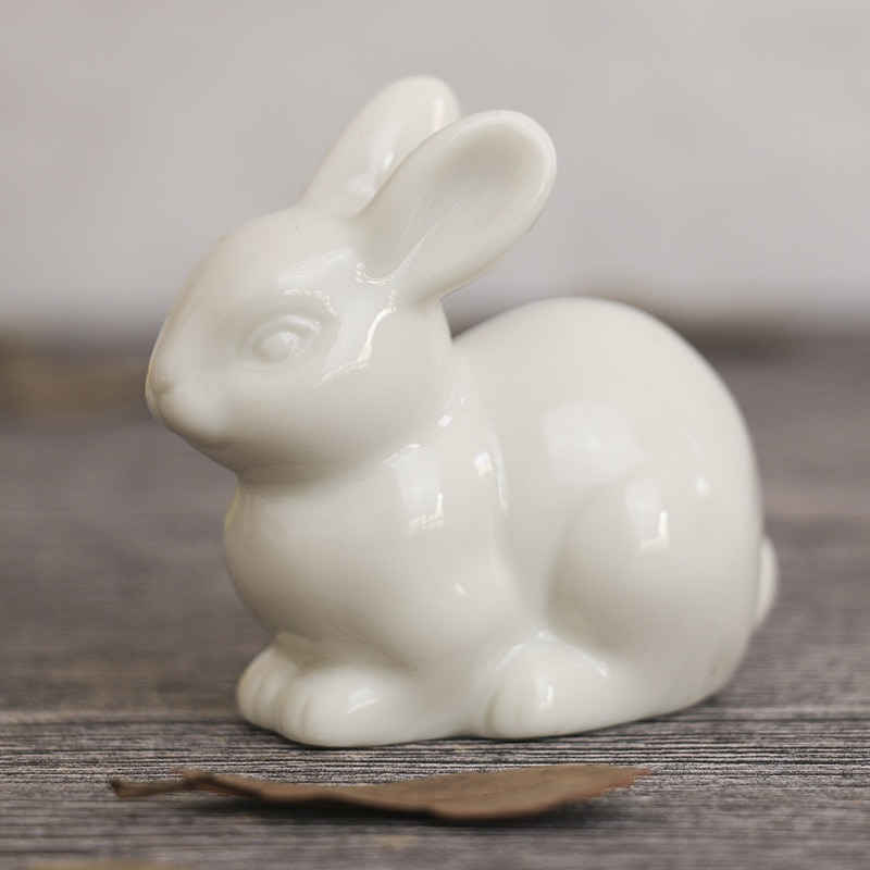 lovely ceramic pottery rabbit family hare animal w... – Vicedeal
