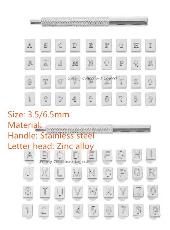 36pcs/set 3.5/6.5mm Capital letter Stamp+Pattern P... – Grandado