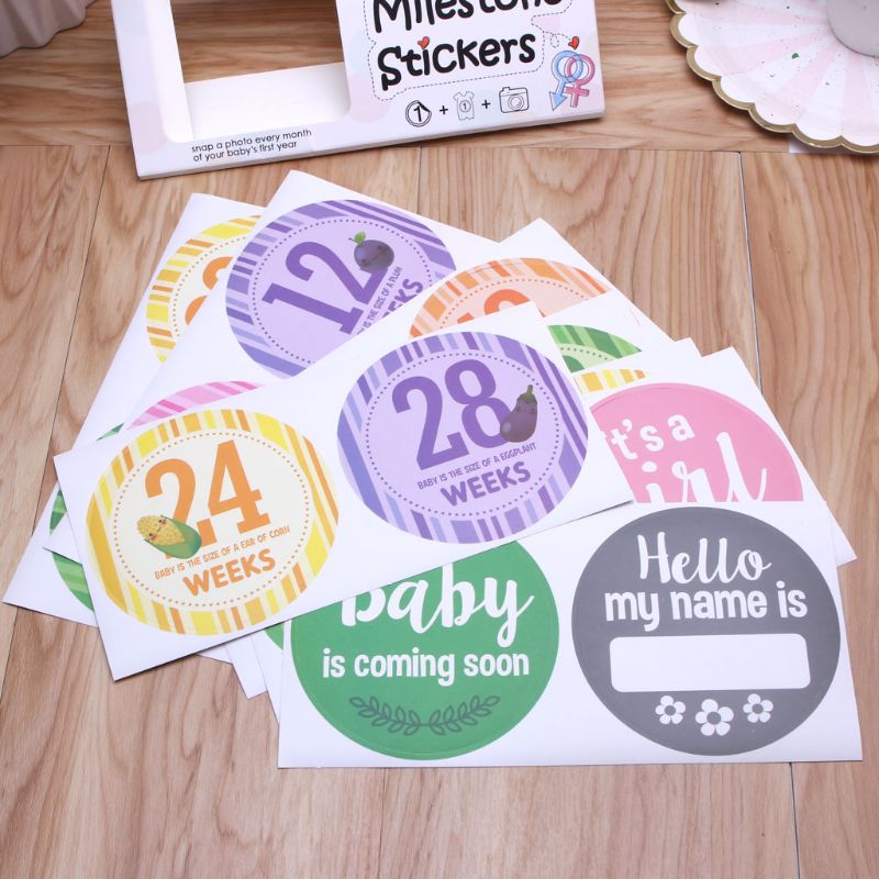 Pregnancy Milestone Stickers (Set of 16) - Pregnan... – Grandado