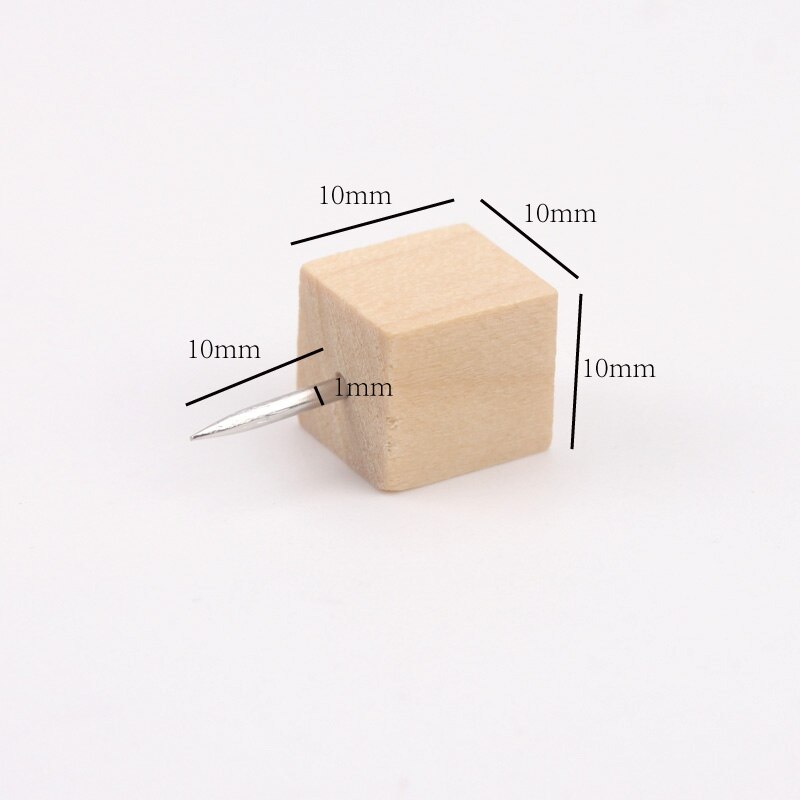 100pcs/set Square Shape Wooden Push Pin Art and Pi... – Grandado