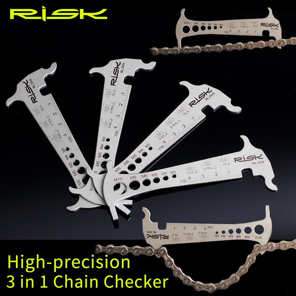 RISK RL305 3-in-1 Bike Chain Loss Checker Wear Ind... – Grandado