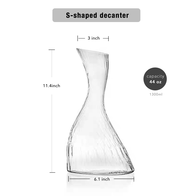 S-Vormige Wijn Decanter - Decant Met Elegantie Loo... – Grandado