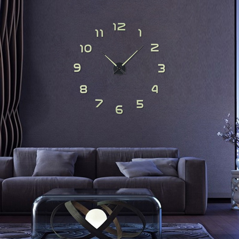 Luminous Wall Clocks Large Clock Watch Horloge 3D ... – Grandado