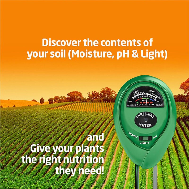 Accurate 3-in-1 PH Soil Moisture Meter Hydroponic ... – Vicedeal