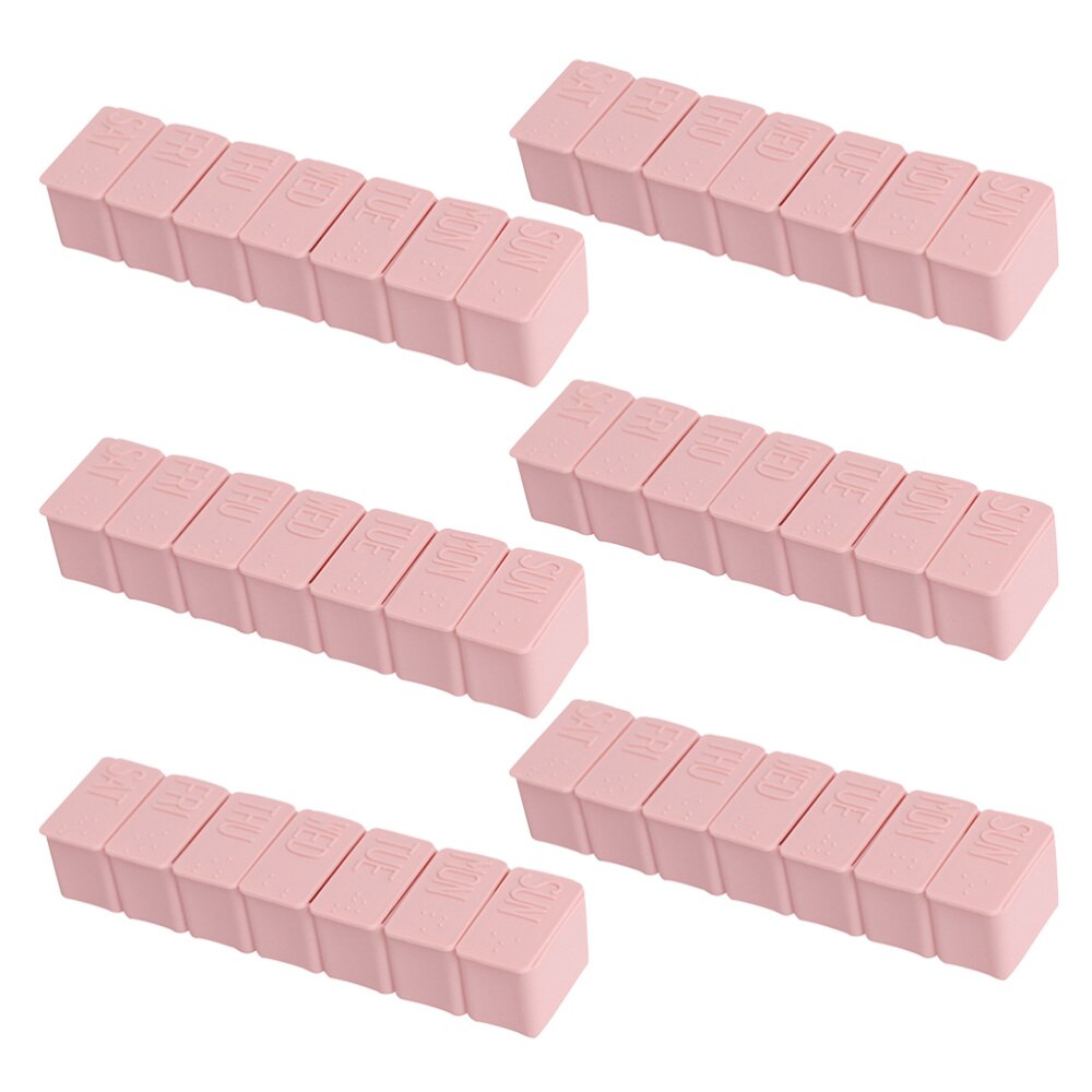 1 Set 6 Pcs 7 Days Mini Pill Boxes Weekly Pill Hol... – Grandado