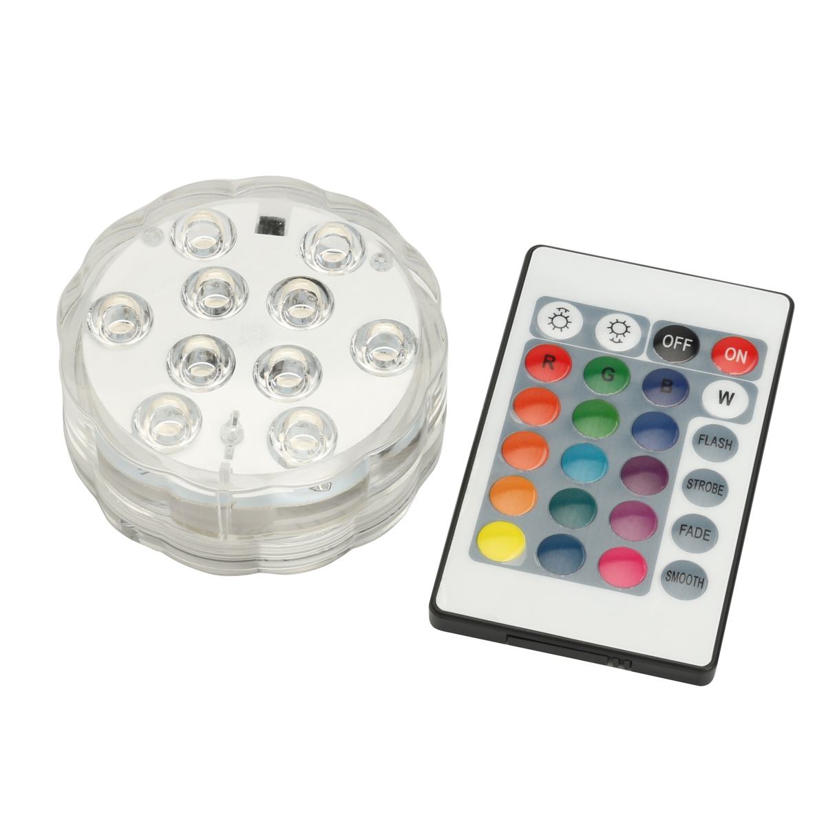 1/2/4 Stuks 10 Led Rgb Afstandsbediening Dompelpom... – Vicedeal