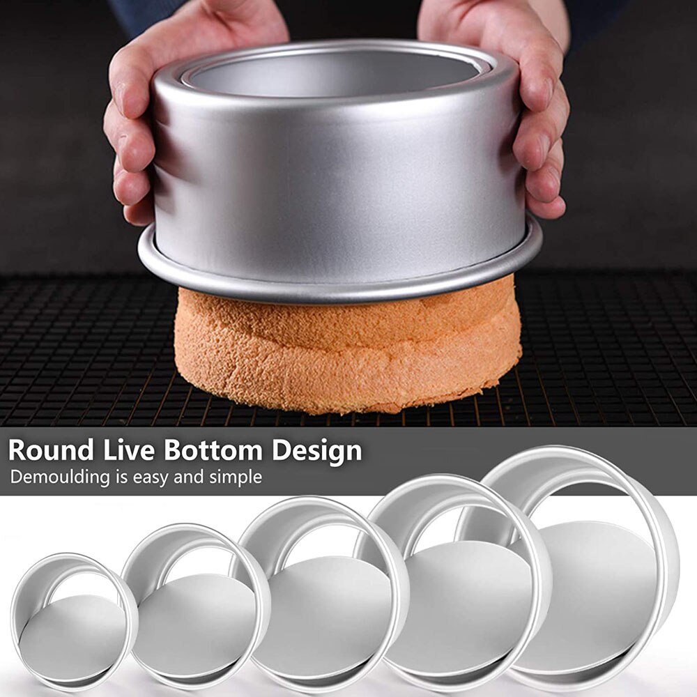 2-12INCH Aluminum Round Baking Mold Nonstick Chiff... – Grandado