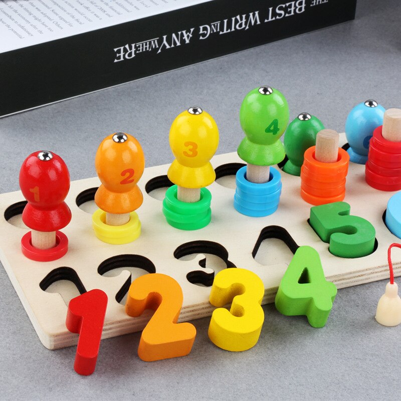 Children Wooden Learning To Count Numbers Matching... – Grandado