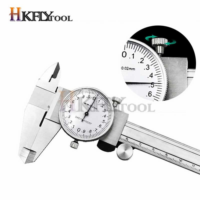 6" 0-150mm/0.02 Dial Caliper Shock-proof Stainless... – Grandado