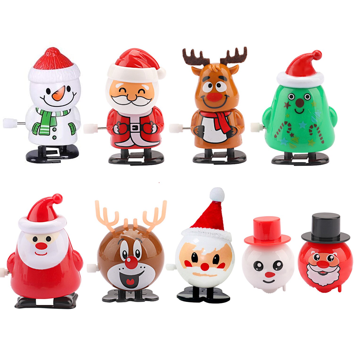 12PCS Funny Christmas Wind-up Toys Santa Xmas Tree... – Grandado