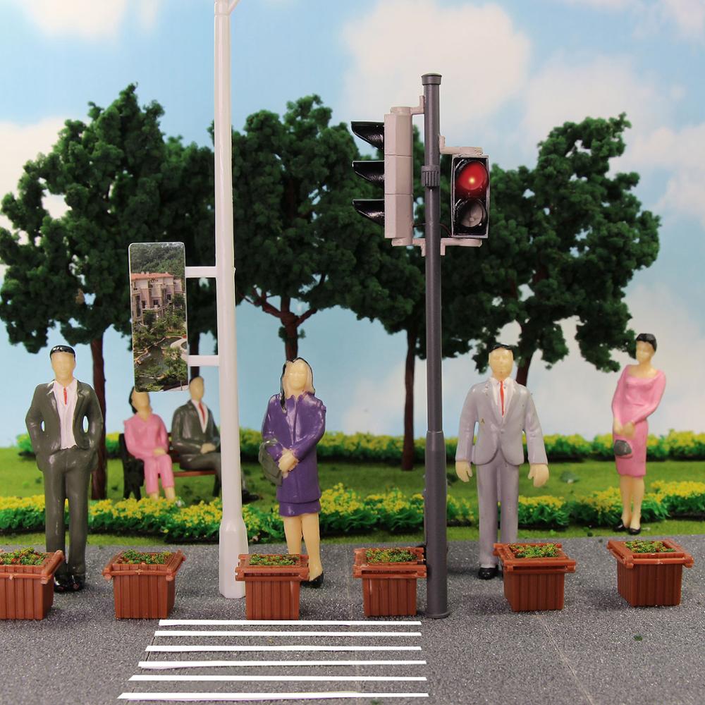 2pcs G Scale 1:25 Crossing Traffic Signals 5-LEDs ... – Grandado