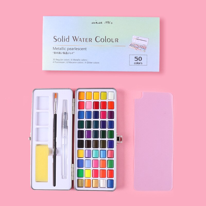 Iron Box Packaging Solid Watercolor Paint 100-colo... – Grandado