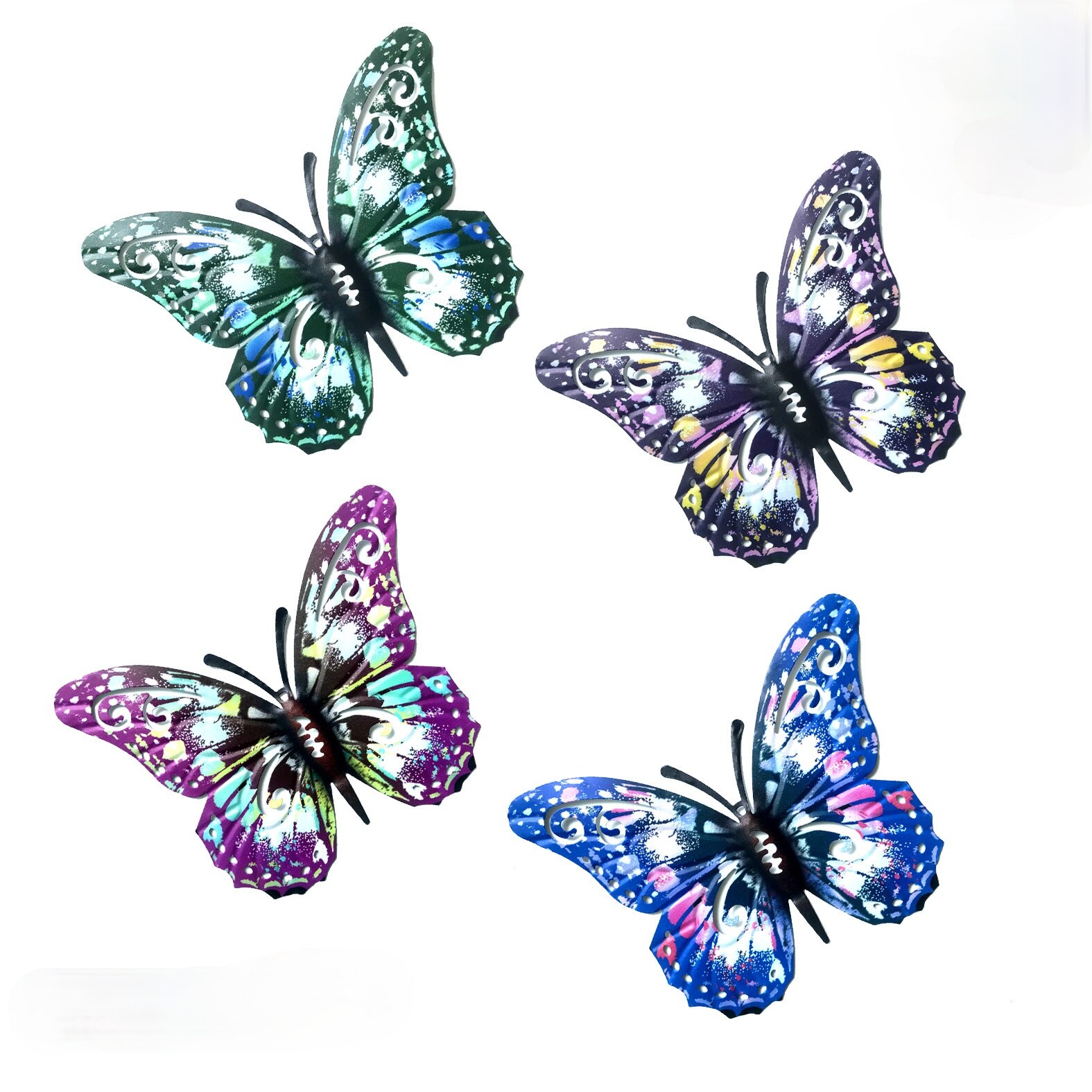 Outdoor Decor Wall 3D Metal Butterfly Art for Livi... – Grandado
