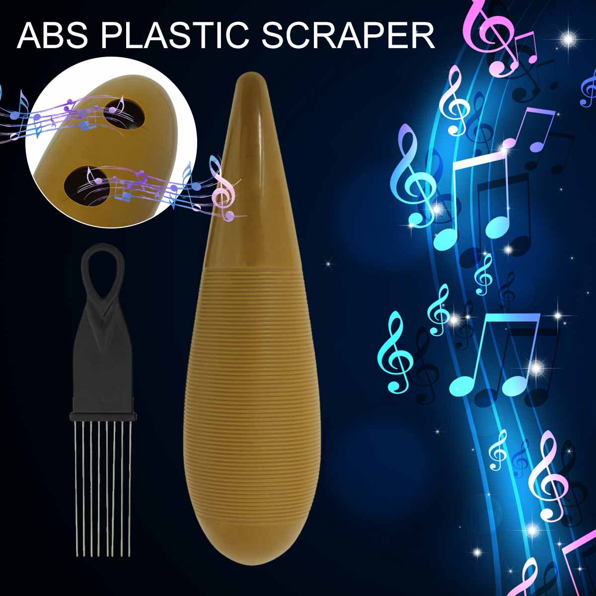 Percussion Guiro With Scraper Plastic Percussion I... – Grandado