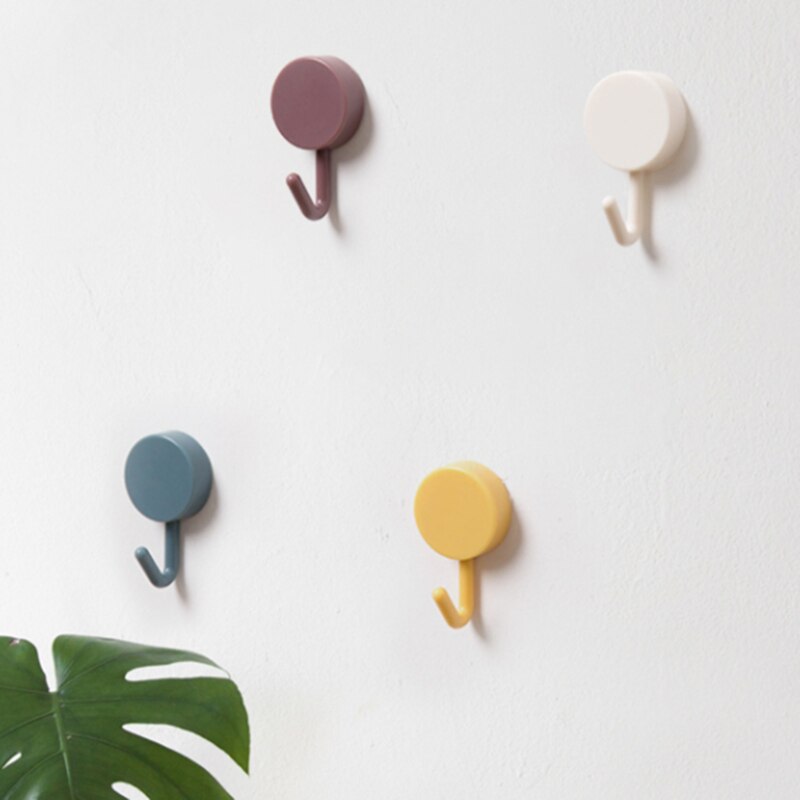 Clothes Hook Solid Color Free Punching Door Withou... – Grandado