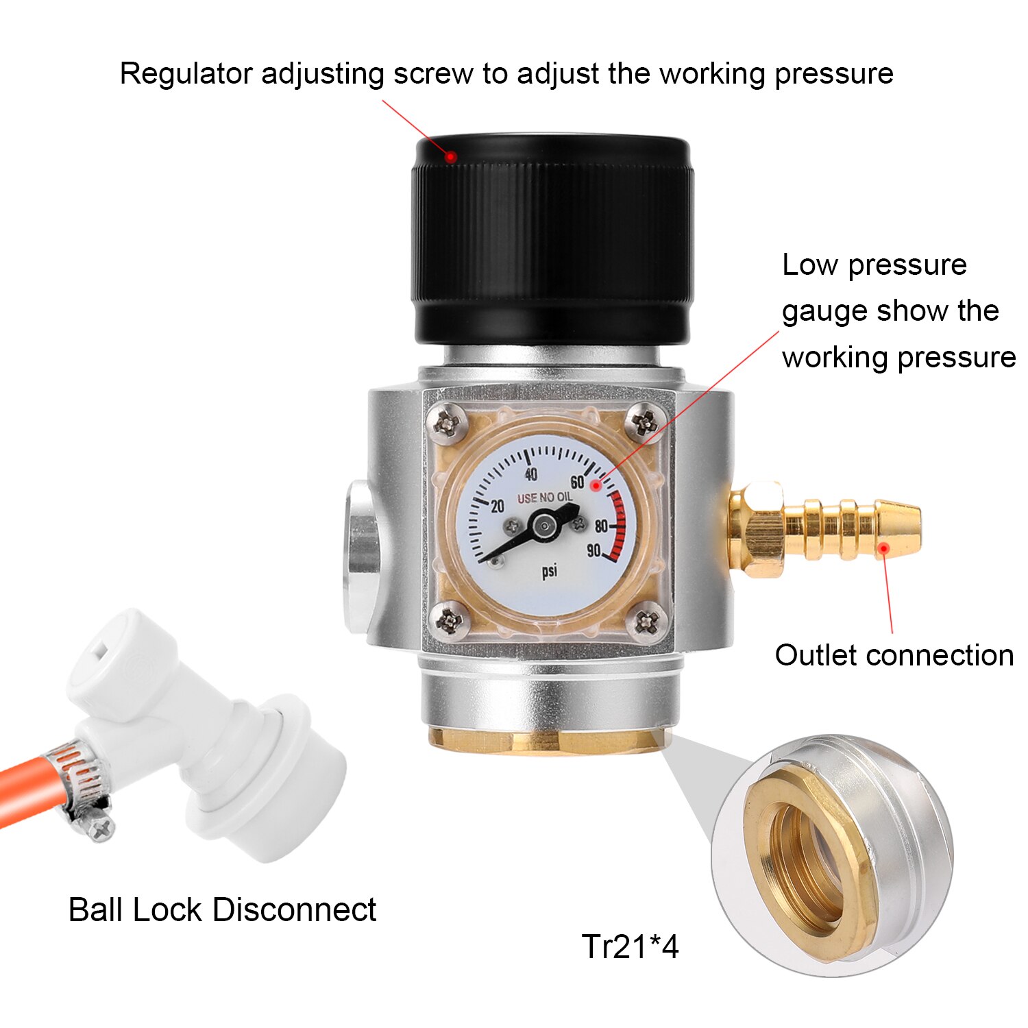 Sodastream CO2 Mini Gas Charger 0-90 PSI Gauge Gas... – Vicedeal