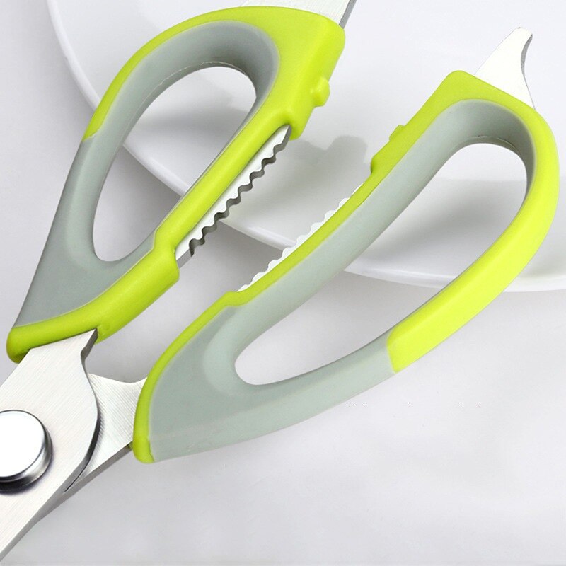 Multifunctional Stainless Steel Food Scissors Deta... – Grandado