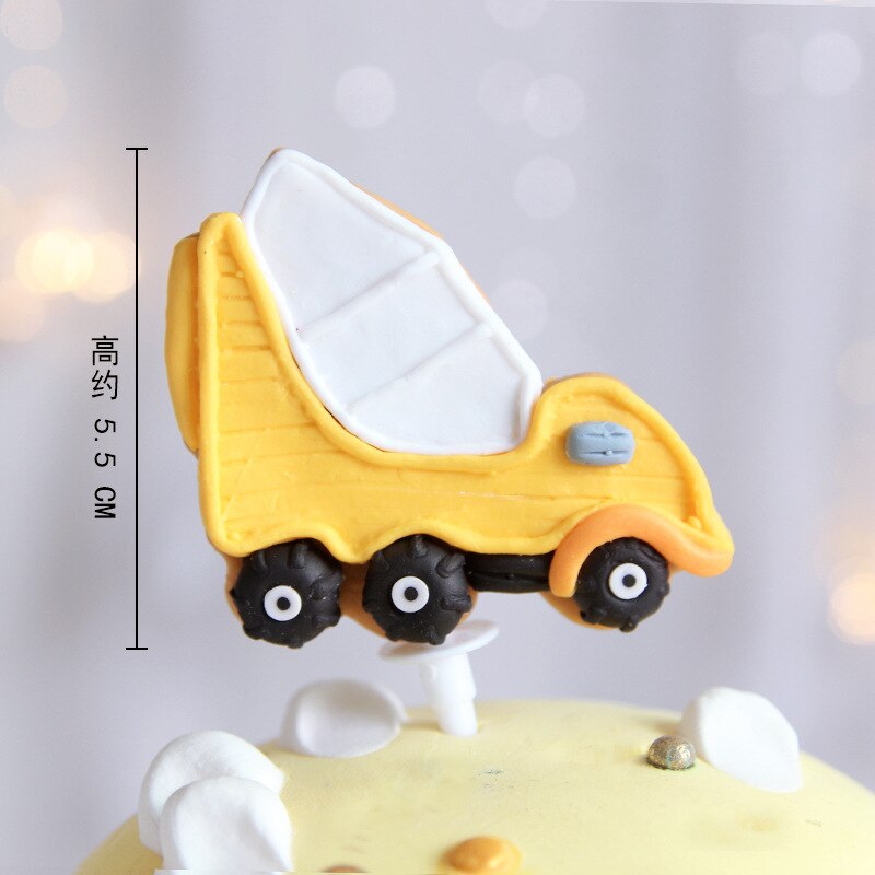 Soft Engineering Car Cake Toppers 1st Boy Birthday... – Grandado