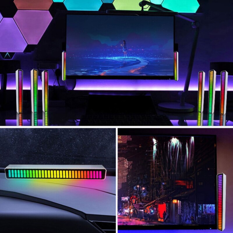RGB Voice-Activated Pickup Rhythm Ambient Light Co... – Vicedeal