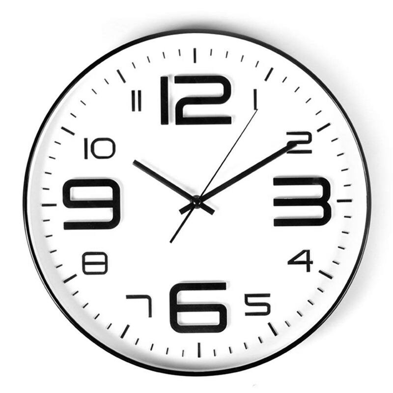 Indoor Big 3D Number Silent Wall Clock Quiet Movem... – Vicedeal