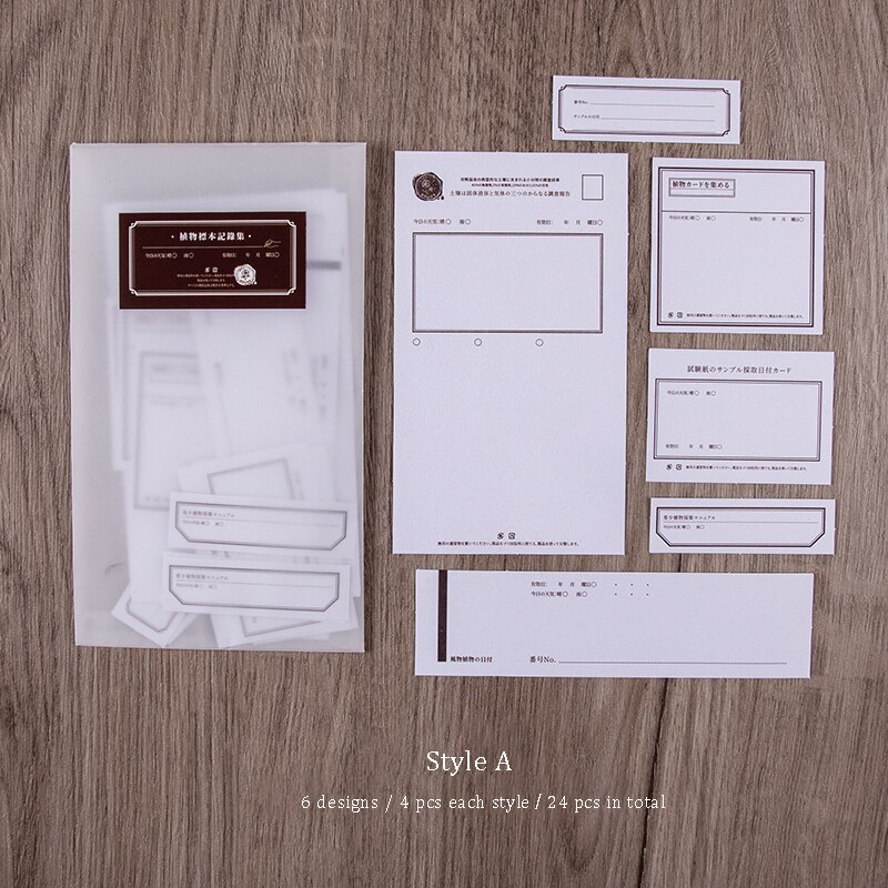 Mr.paper 8 Designs 24pcs Ancient Plant Letters Scr... – Vicedeal