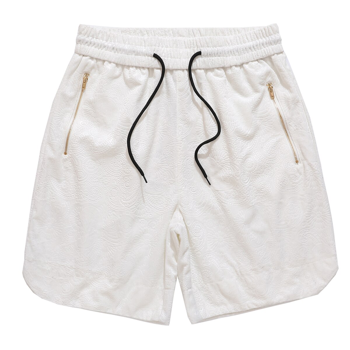 Cashew Bloem Donker Graan Velours Zweet Shorts Voo... – Vicedeal