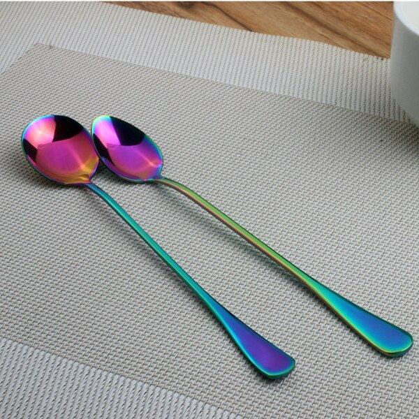 Stainless Steel Rainbow Coffee Spoons Mixing Spoon... – Grandado
