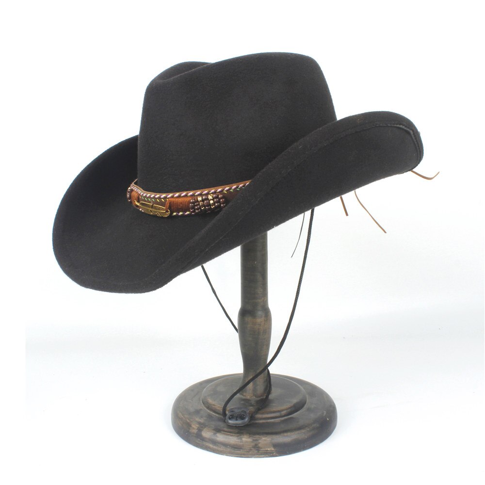 Vrouwen Mannen Wol Hollow Western Cowboy Hoed Dame... – Grandado