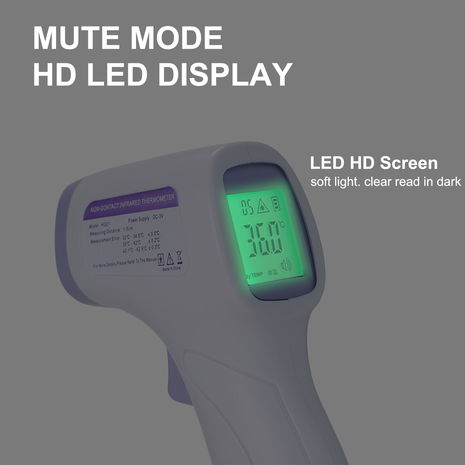 Non-Contact Thermometer Forehead Thermometer Tempe... – Grandado