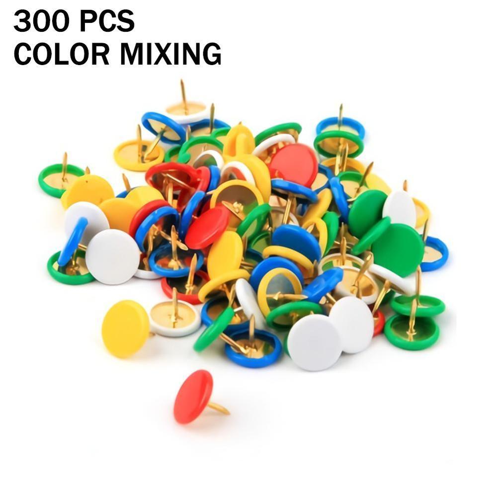 300 Pcs/Set Plastic Coated Tack acks Push Pins Pla... – Grandado