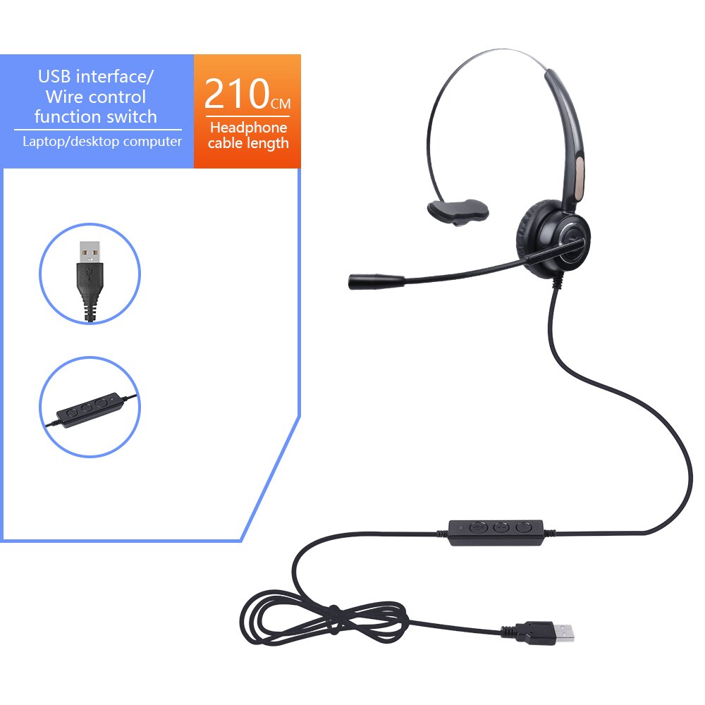 Iakemic Usb Headset Met Microfoon Voor Pc 3.5Mm Bu... – Vicedeal