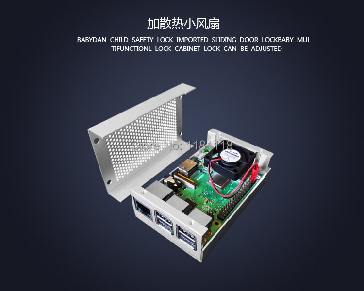 Raspberry Pi 3 Aluminum Case Silver Case Metal Ras Grandado