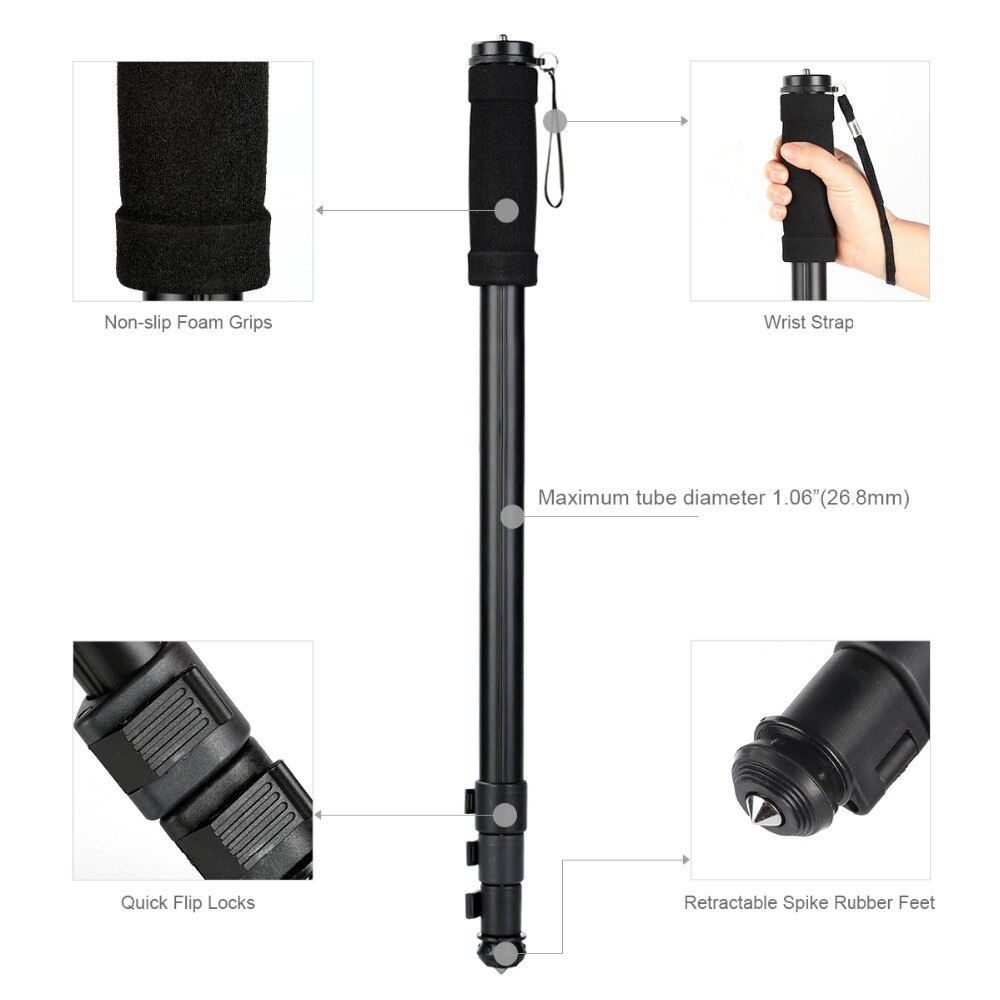 K&F Concept MP2624 67"/171cm Lightweight Monopod P... – Grandado