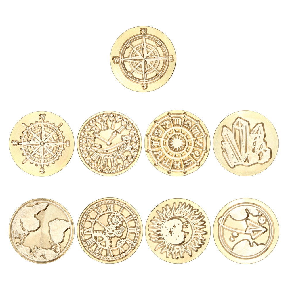 25mm Wax Seal Stamp Vintage Round Antique Abstract... – Vicedeal
