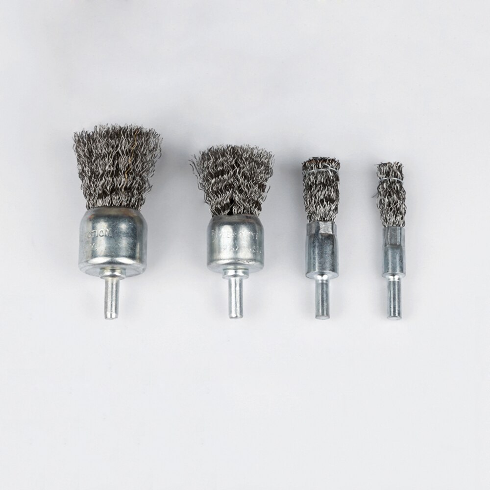 15/25/30mm Rotary Stainless Steel Wire End Cup Brush Wheel 6mm Shank ...