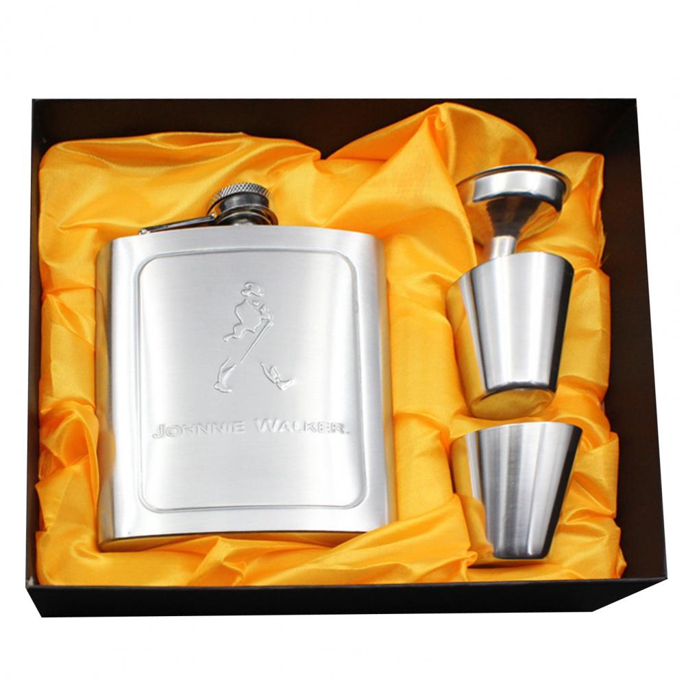 1 Set 7 Ounces Wine Flagon Polished Metal Wine Fla... – Vicedeal