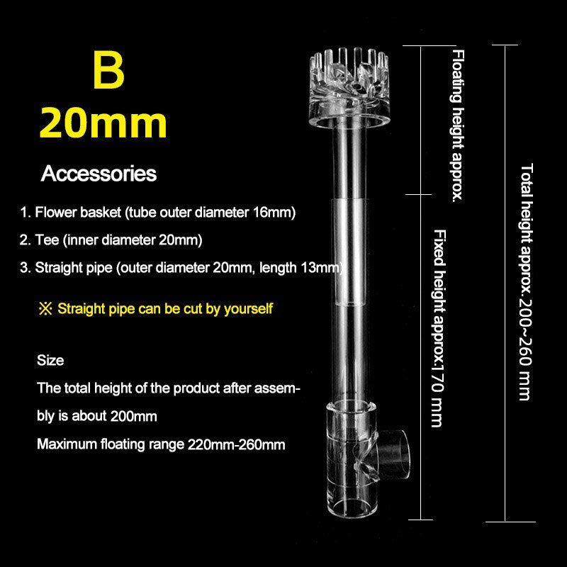 Aquarium Skimmer Acrylic Lily Pipe Spin Surface In... – Grandado