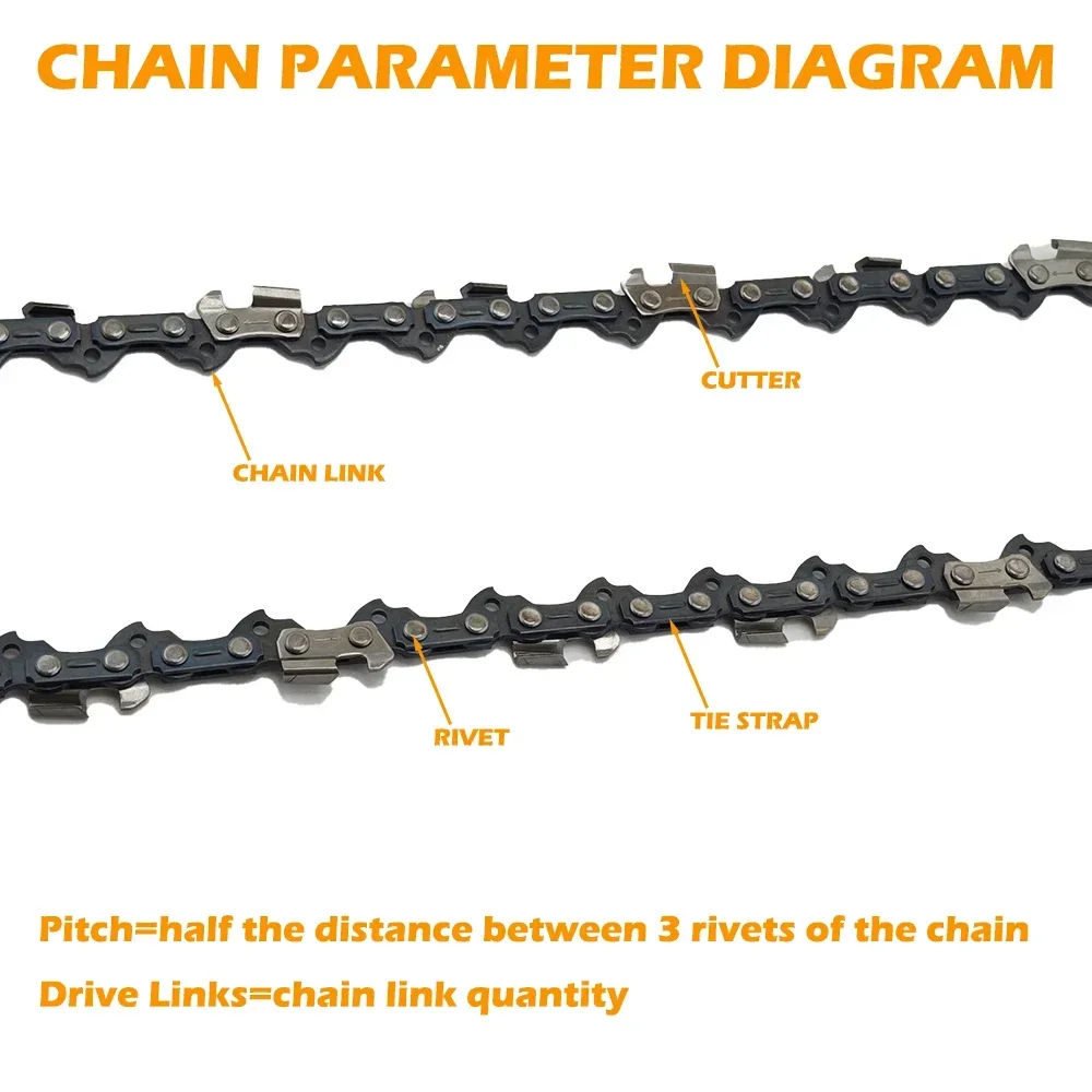 12 Inch Chainsaw Chains Guide Bar 3/8 LP Pitch .05... – Grandado