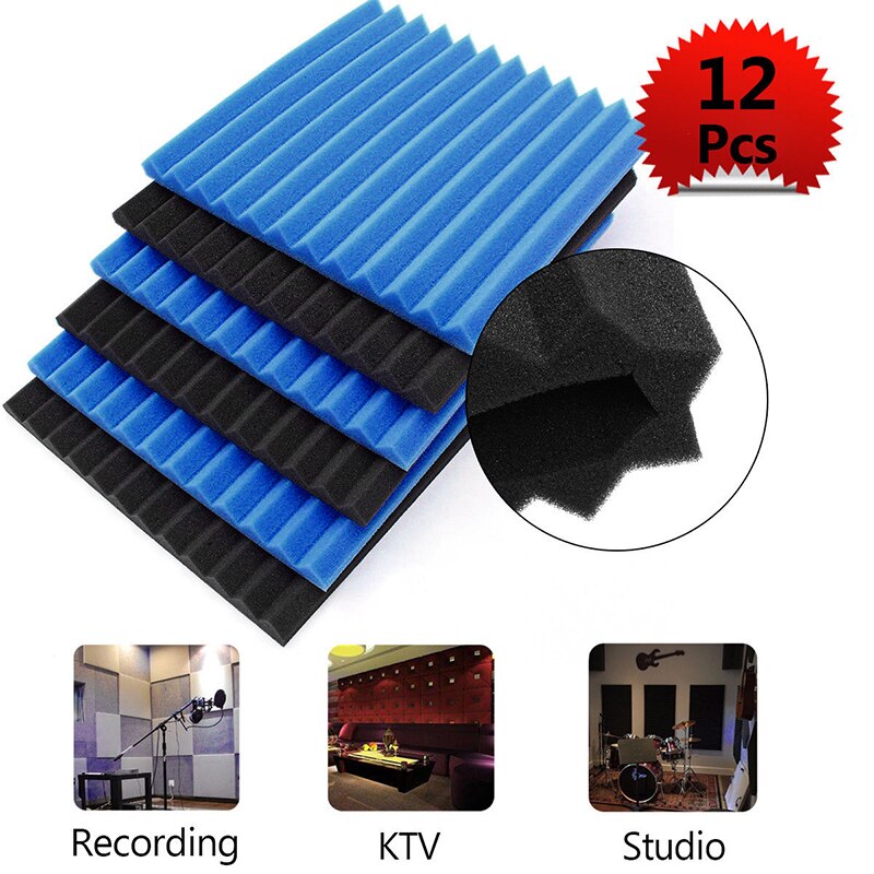 12pcs Soundproofing Acoustic Wedge Studio Foam Wal... – Grandado