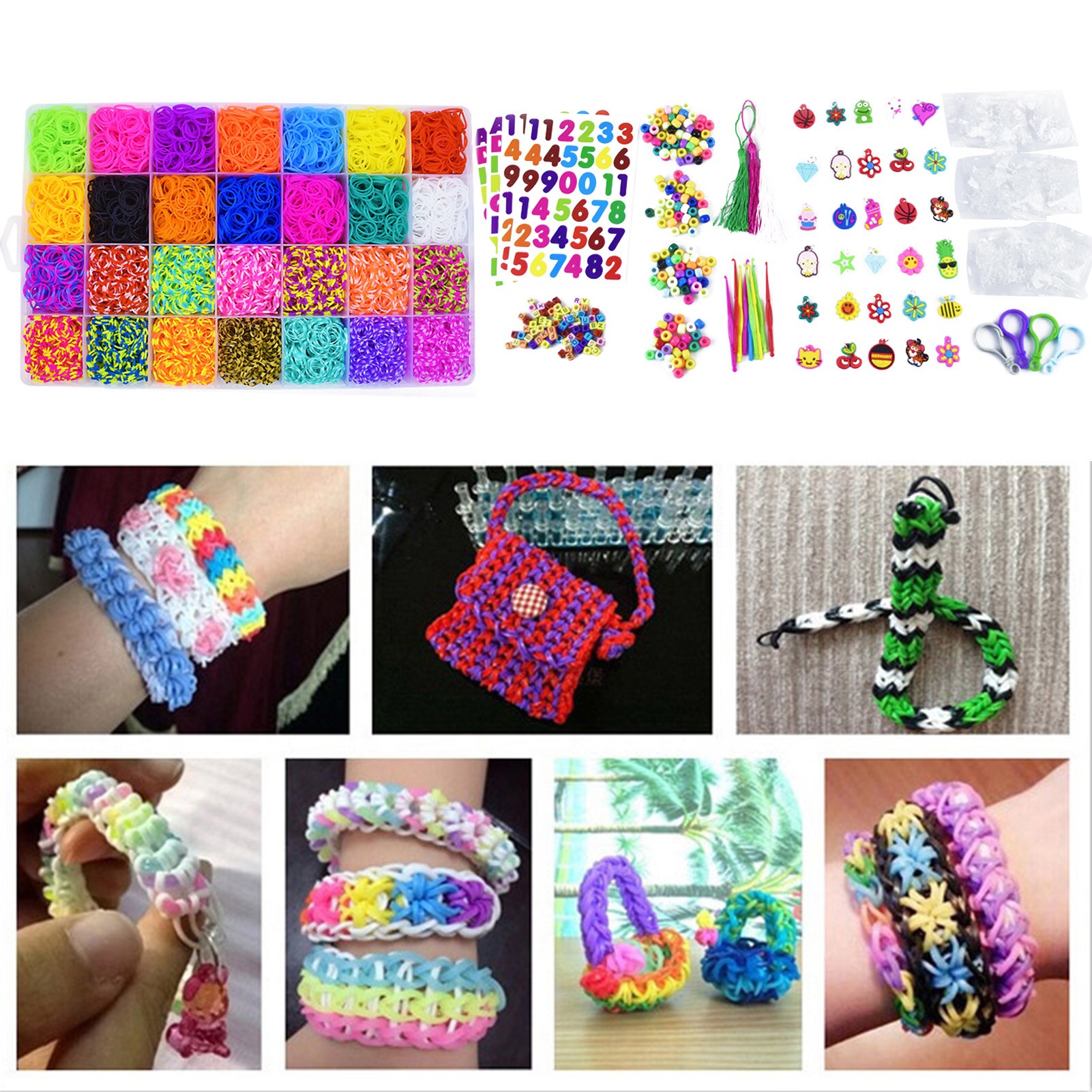 DIY Loom Set Kits Colorful Bands Premium Rubber Ba... – Grandado
