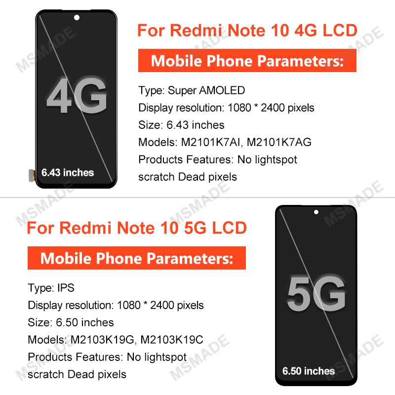 Original Pour Redmi Note 10 4G LCD Note 10S Affich... – Grandado