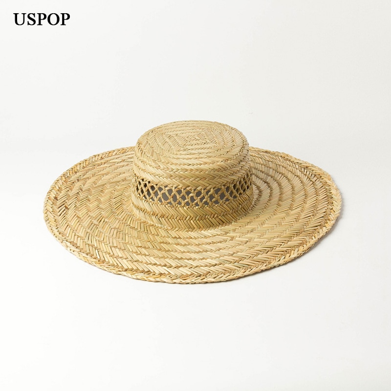 USPOP natural straw hats for women hand-woven holl... – Grandado