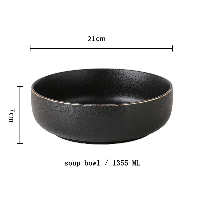 Gold Inlay frosted Plate Nordic Style Tableware Bl... – Vicedeal