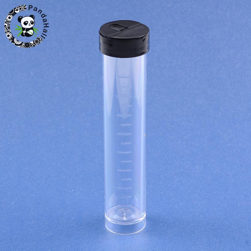 Clear Plastic Buis Met Een Zwart Deksel, 2 cm in d... – Vicedeal