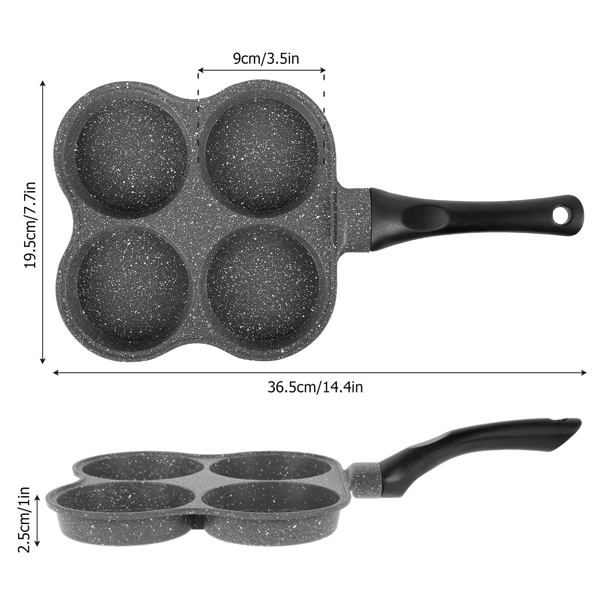 Pannenkoek Pan Non-stick Gebakken Ei Pan 4 Gaten K... – Vicedeal