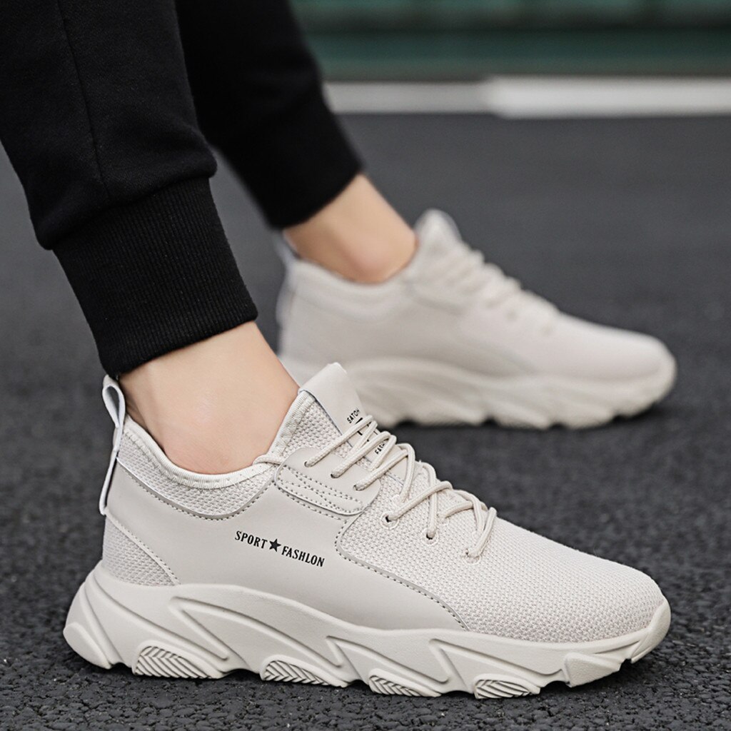 Men s Chunky Trainers Sneaker Dad Shoes High Platf Grandado